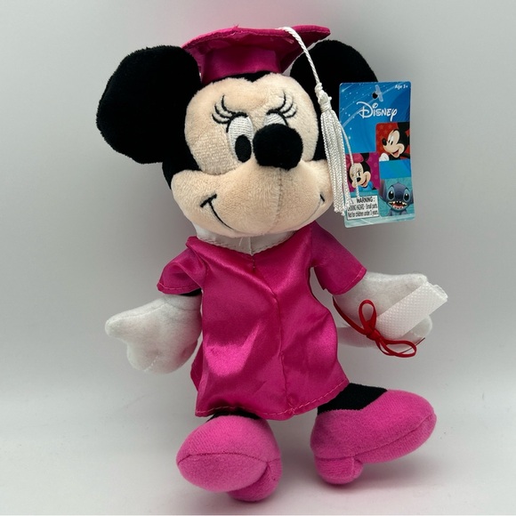 Disney | Toys | New Disney Minnie Mouse Graduation Plush Cap Gown ...